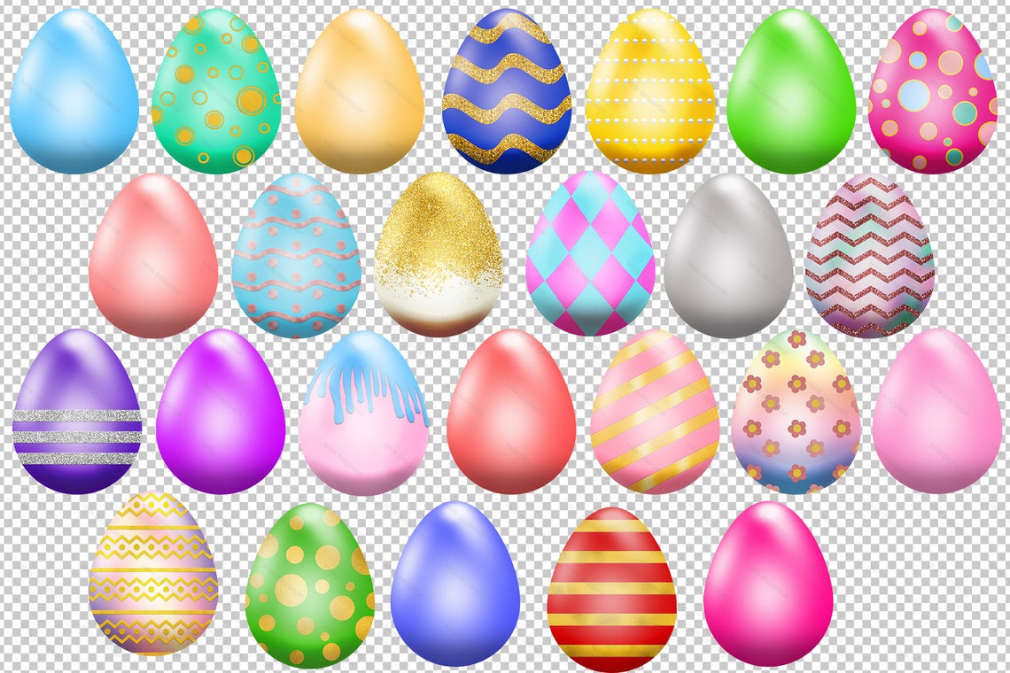 Easter Egg Clipart Pack, Elegant Design, Graphic Design, Scrapbooking ...