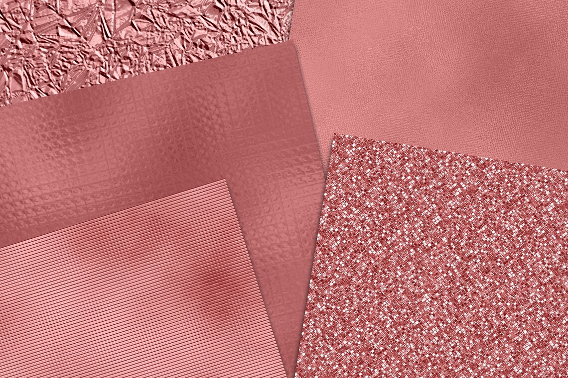 Rose Gold Textures Foil Digital Paper Gold Glitters Rose - Etsy