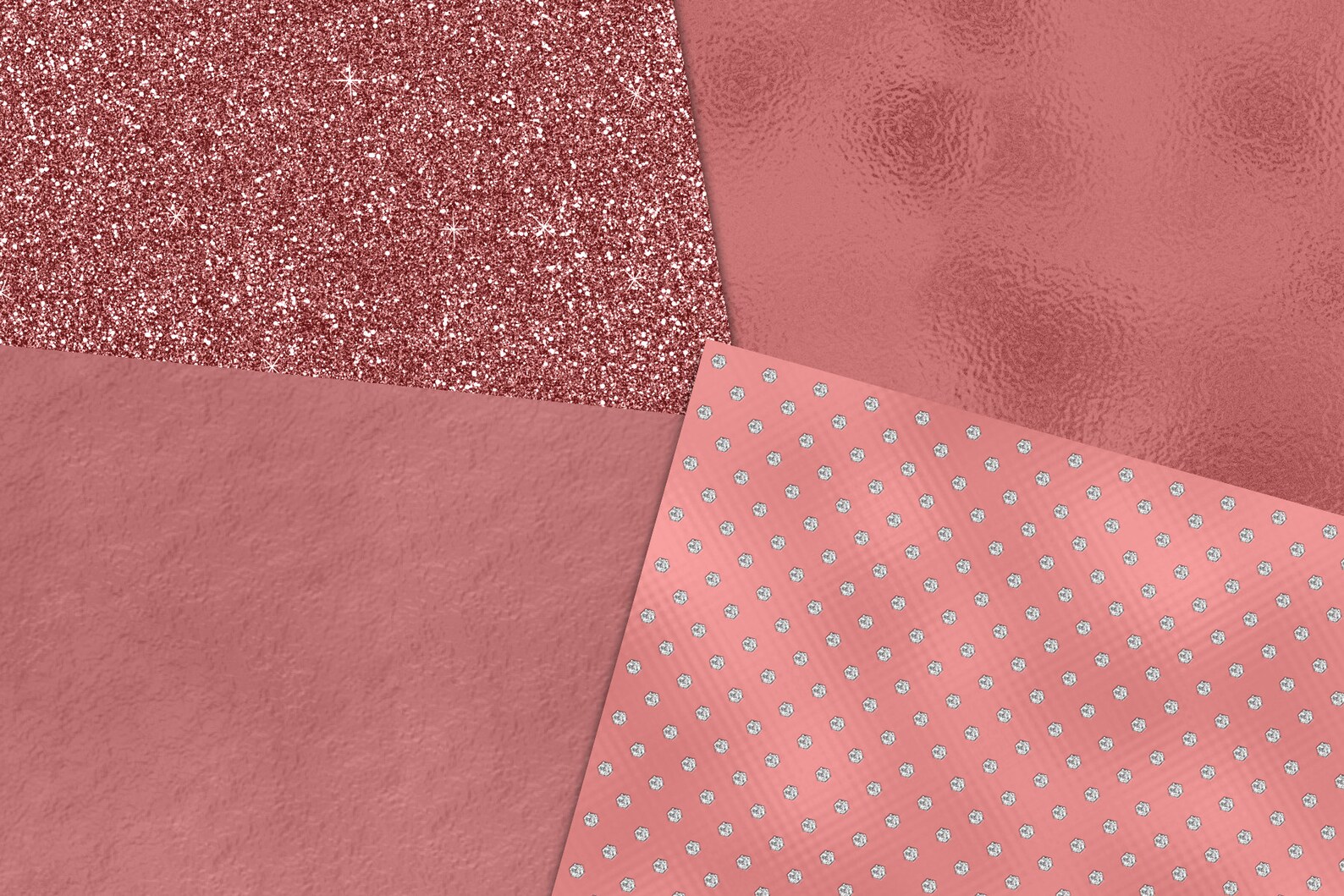 Rose Gold Textures Foil Digital Paper Gold Glitters Rose - Etsy