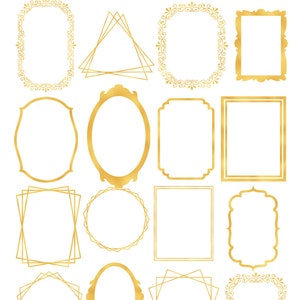 Gold Border Frames Clipart, Create Your Next Project With This Gold ...
