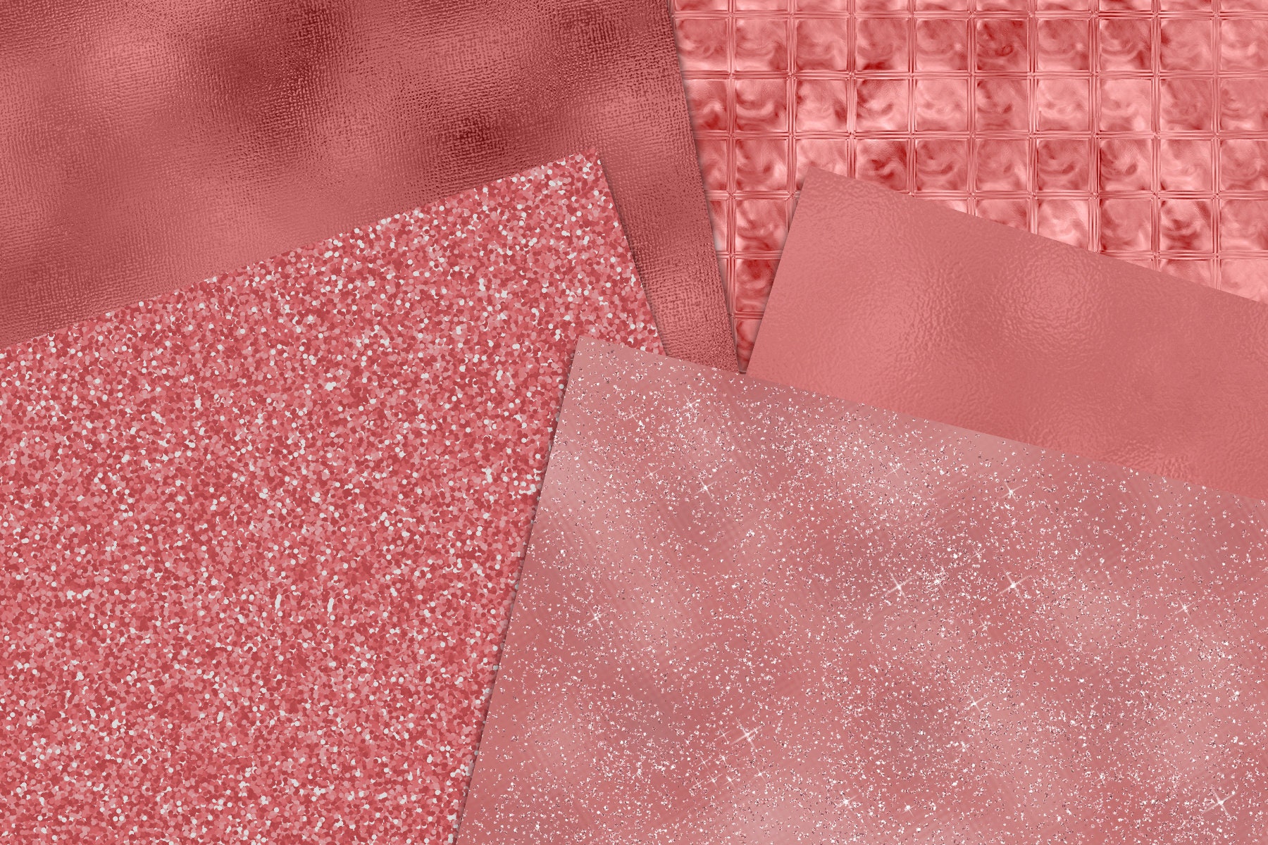 Rose Gold Textures Foil Digital Paper Gold Glitters Rose - Etsy