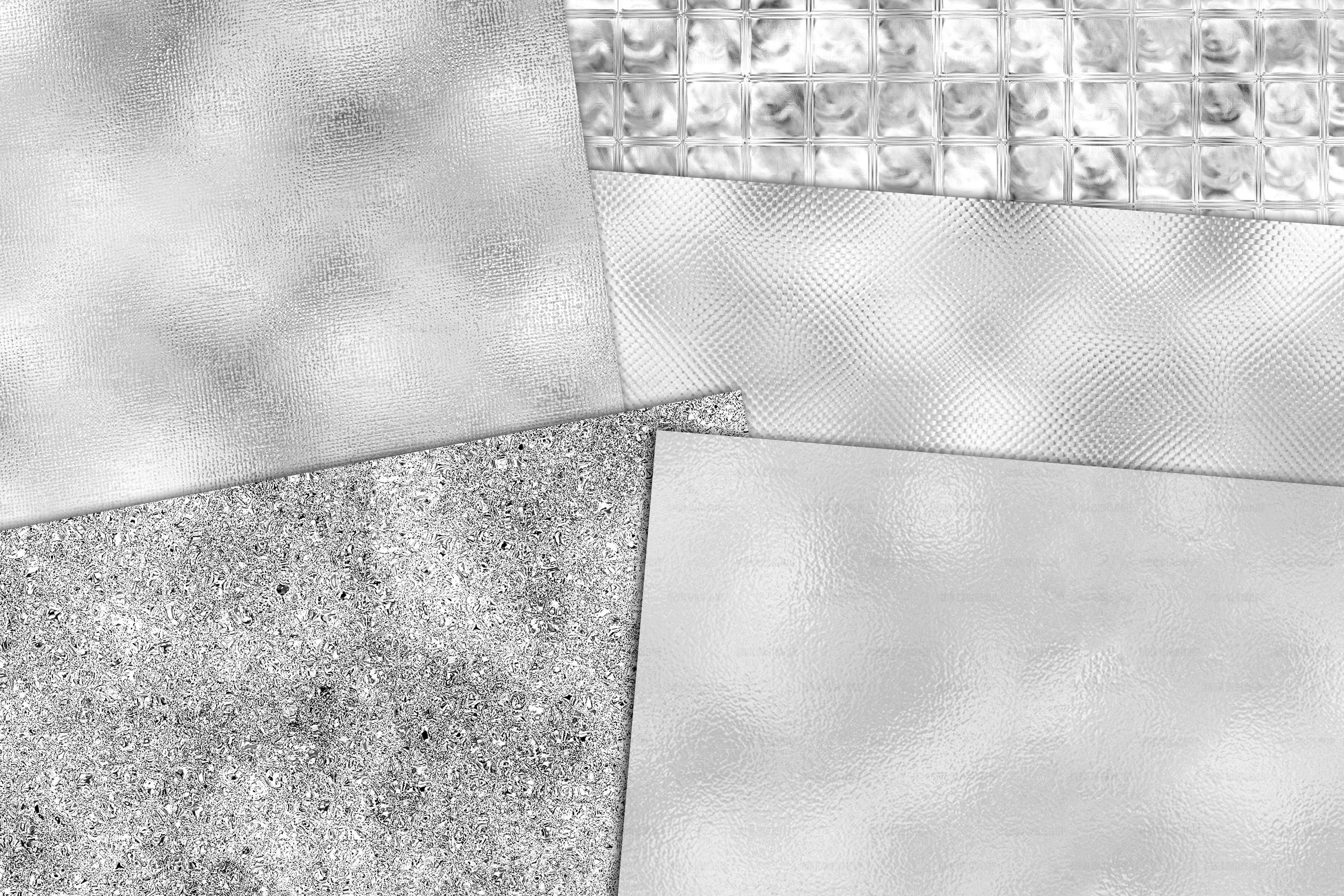 Silver Textures, Foil Digital Paper,glitter, Metallic, Studded Foil ...