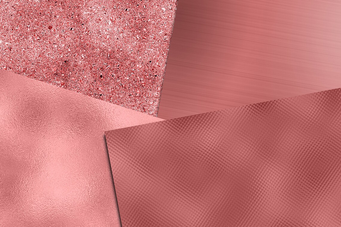 Rose Gold Textures Foil Digital Paper Gold Glitters Rose - Etsy