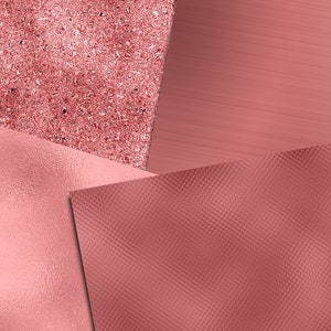 Rose Gold Textures Foil Digital Paper Gold Glitters Rose - Etsy
