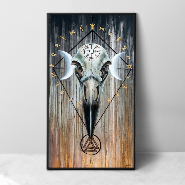 Norse Runes Painting - Etsy