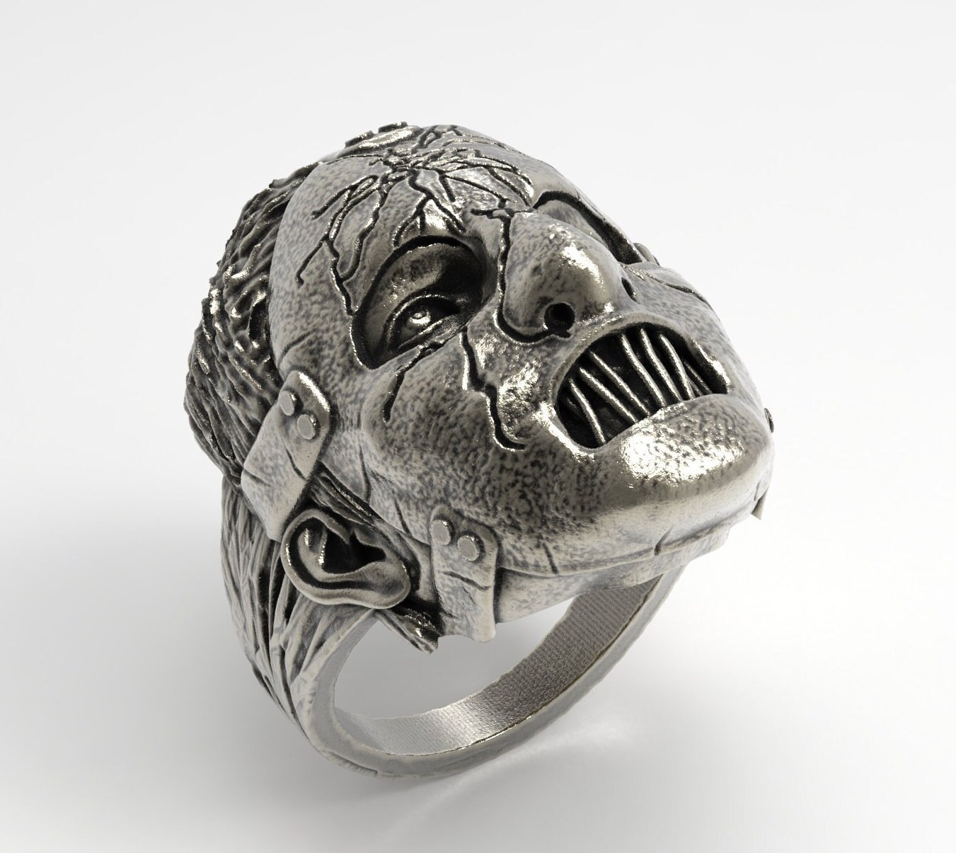Signature Slipknot Silver Ring With Paul Gray Tribute Design Special ...
