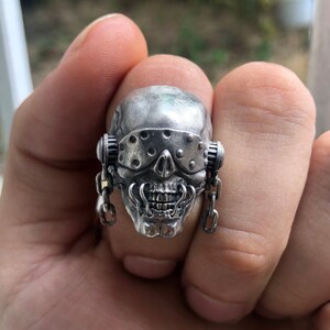 Megadeth's Silver Skull Ring Vic Rattlehead Ring Unique & Edgy Men's ...