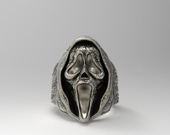 Scream Ghost Ring, Scary Movie Ring, Halloween Ghost Ring, Gothic Ring ...