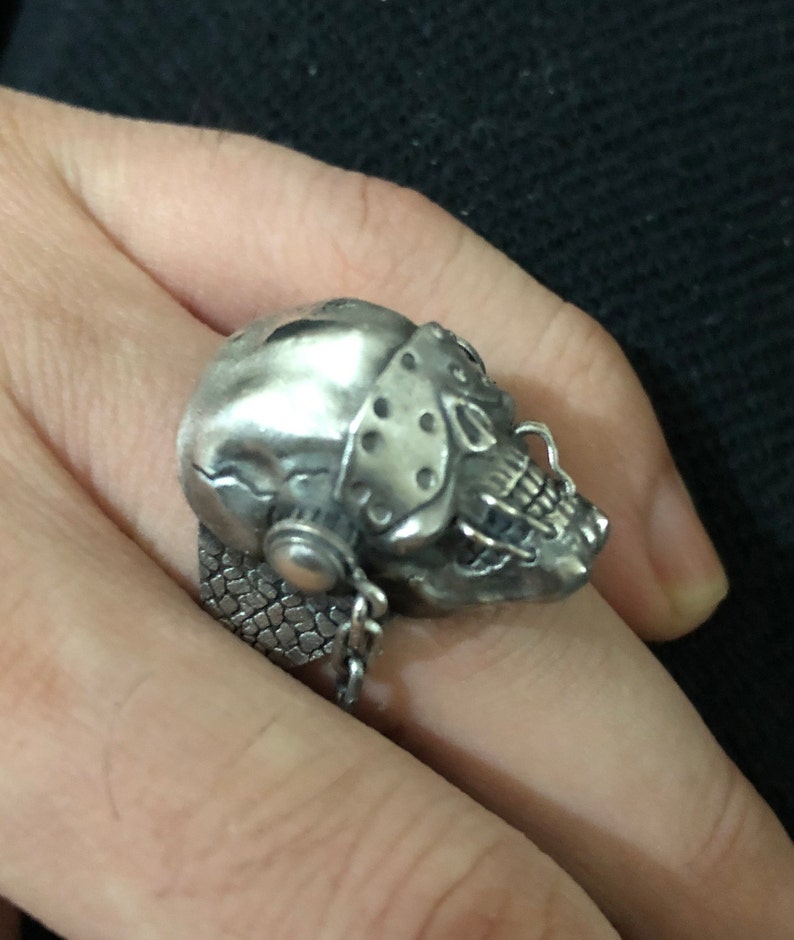 Megadeth's Silver Skull Ring Vic Rattlehead Ring Unique & Edgy Men's ...