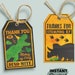Dinosaur Thank You Tags Printable Dinosaur Birthday Label T-rex Tags ...