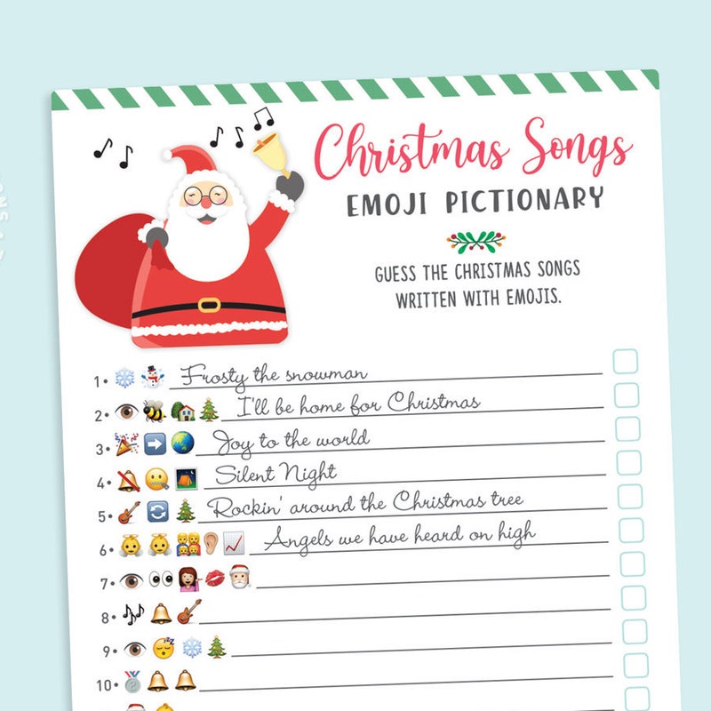 Emoji Christmas Songs - Etsy