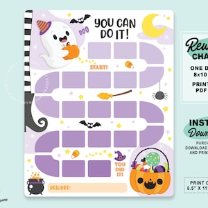 Halloween Reward Chart | Printable Halloween Behavior Chart | Daily ...