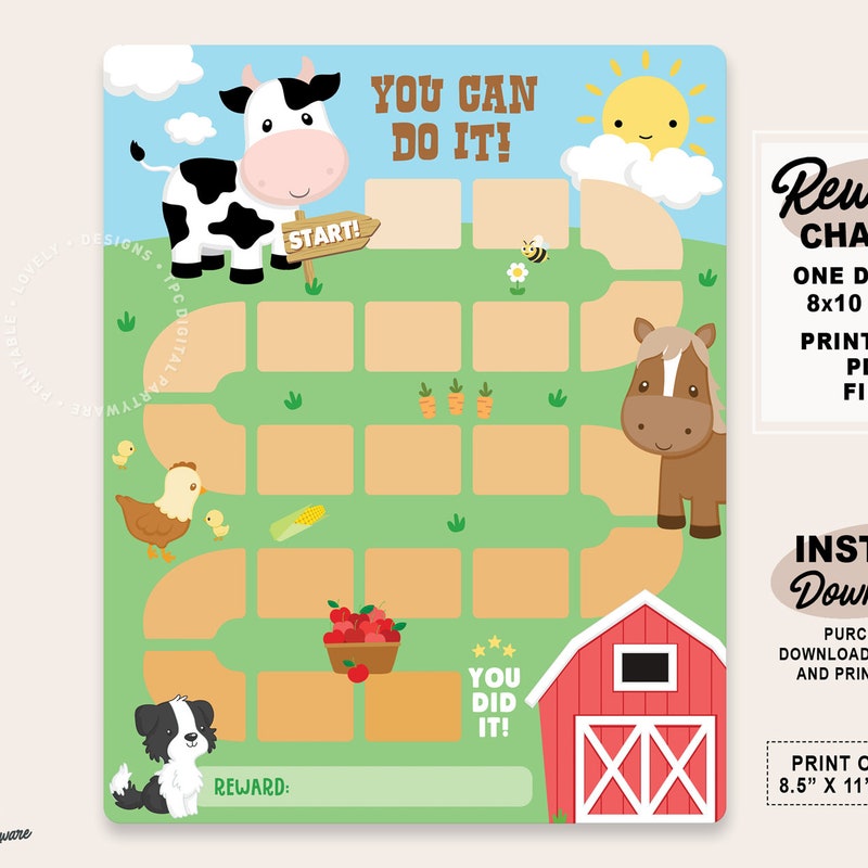 Toddler Chore Chart - Etsy