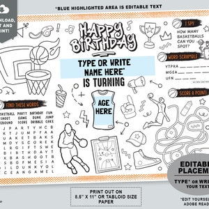 Editable Basketball Birthday Party | Sports Theme Birthday Party | Kids ...