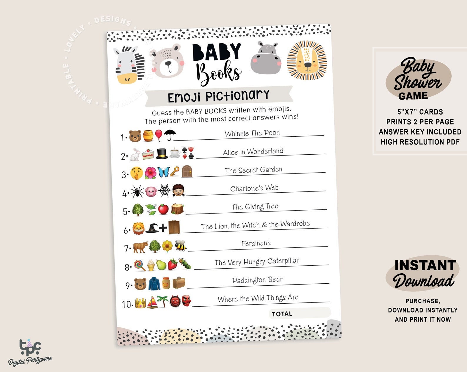Free Baby Shower Emoji Game With Answers Printable