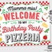 Pizza Party Sign Printable Pizzeria Birthday Party Sign Italian Party ...