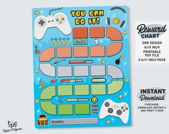 Prints Digital Prints Art & Collectibles Token Board Potty Training ...