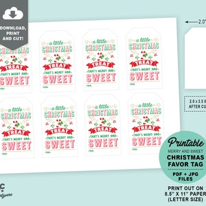 CHRISTMAS Printable Gift Tag | Christmas Treat Hang Tag | Printable ...