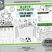 Editable Soccer Party Placemat Printable Football Party - Etsy