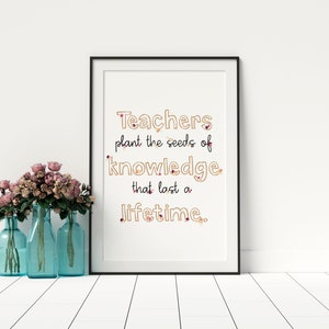 Teachers Plant the Seeds of Knowledge | Teacher Gift | Teacher ...