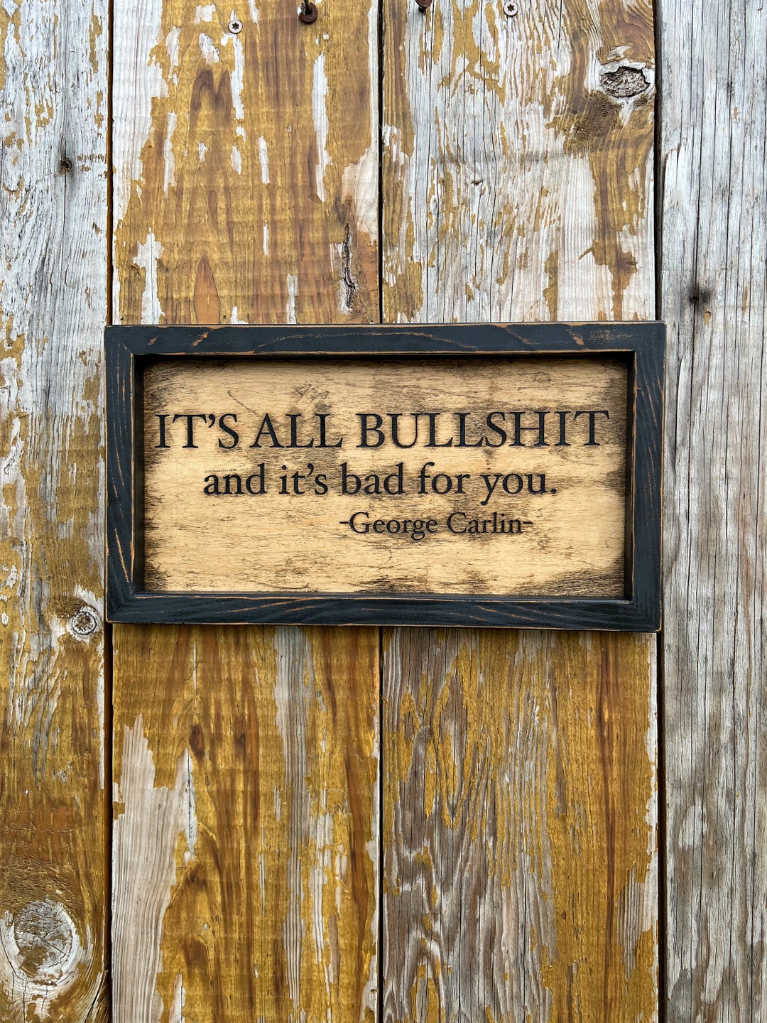 It's All Bullshit Sign | Wood Sign - Etsy