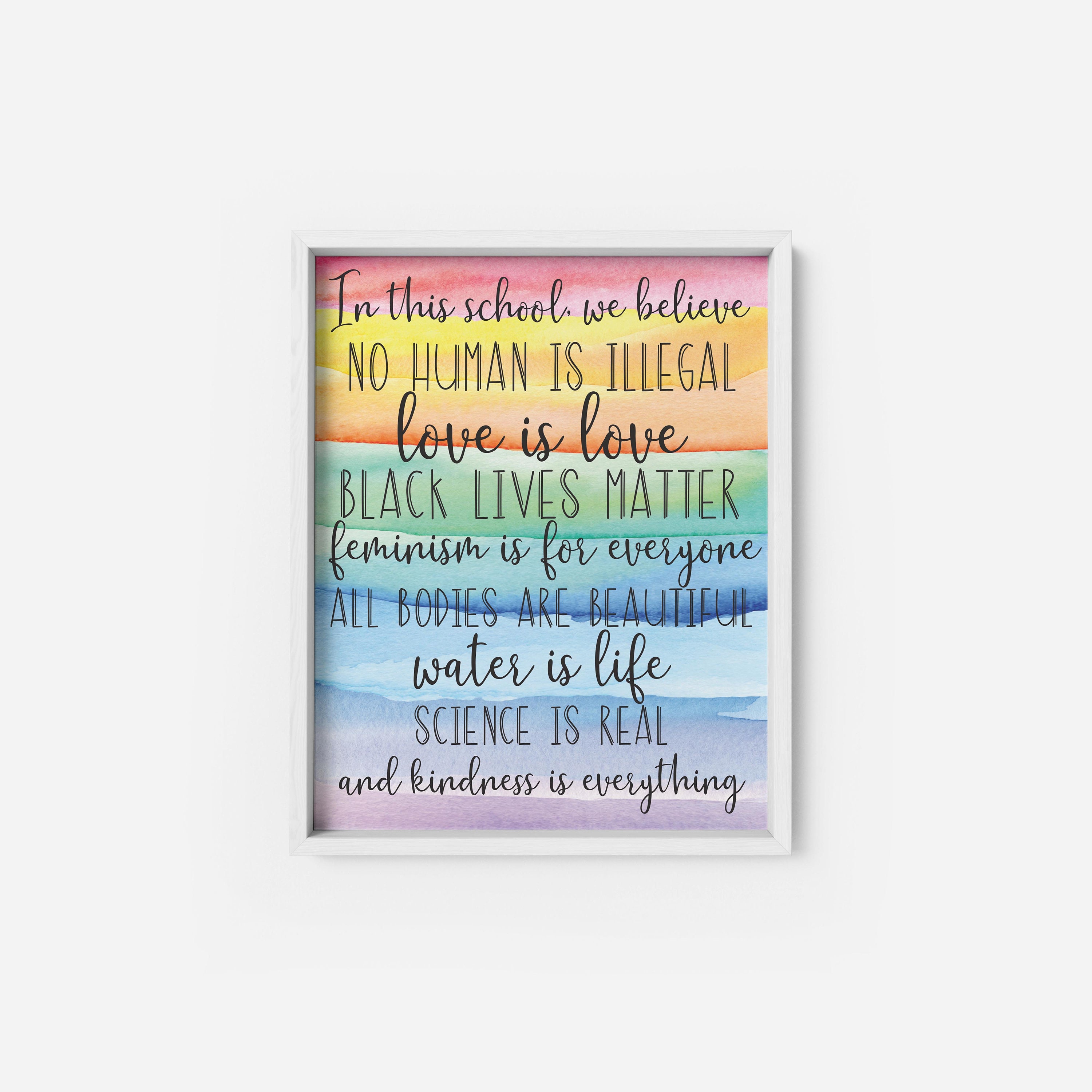 In This Classroom We Believe in This School We Believe - Etsy