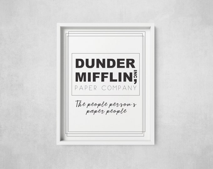 Dunder Mifflin the People Person's Paper People Dunder - Etsy