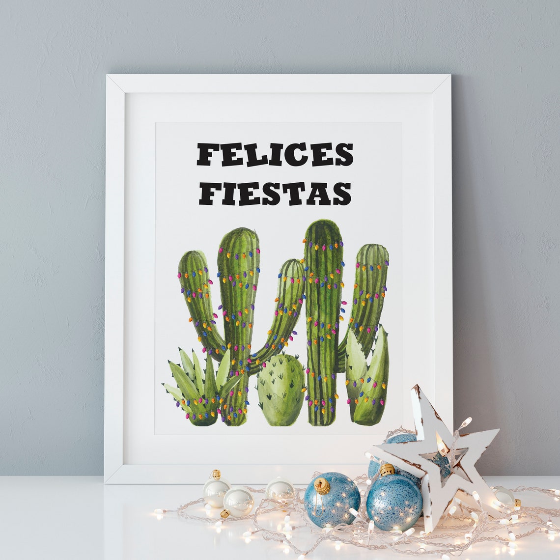 Felices Fiestas Holiday Print Christmas Print - Etsy