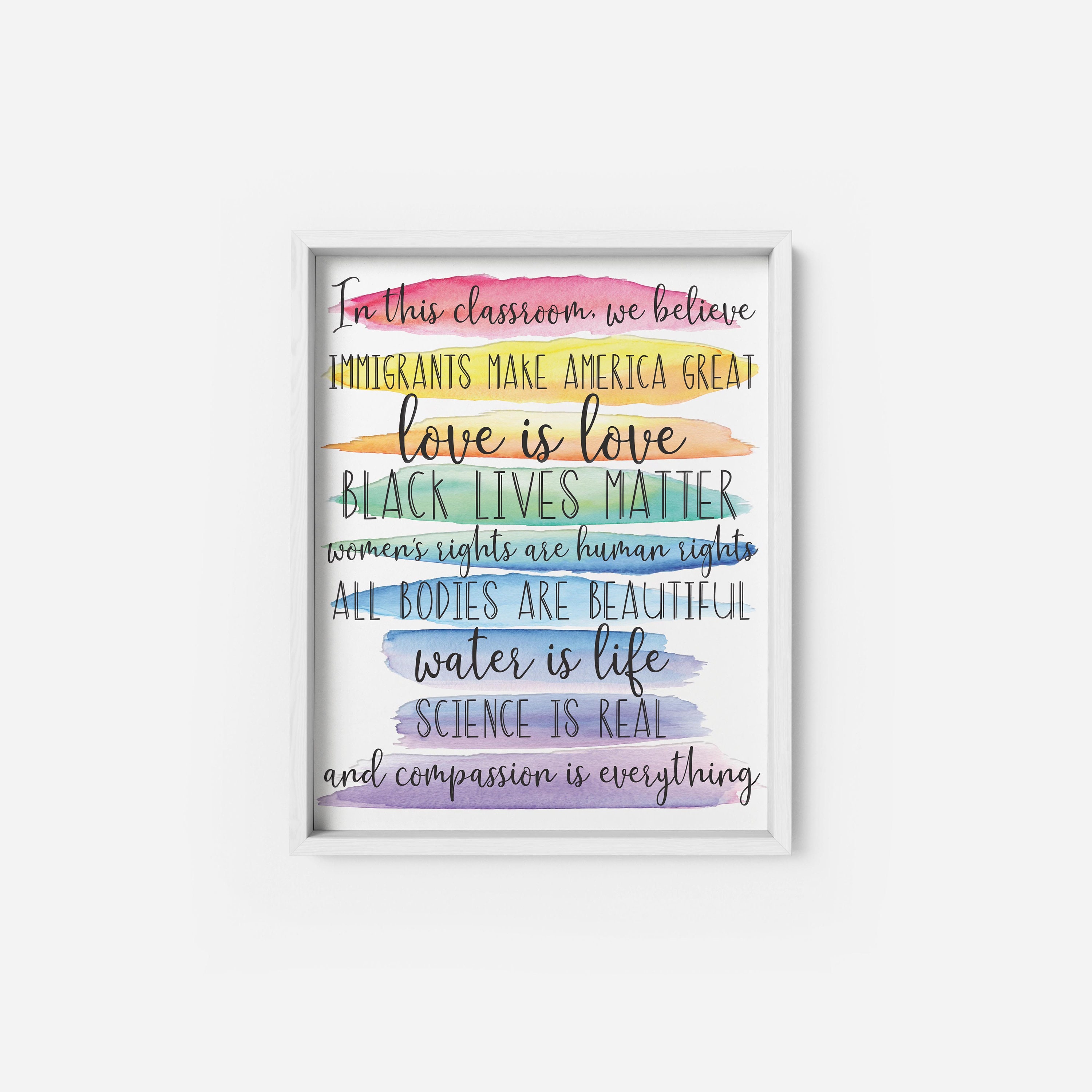 In This Classroom We Believe in This School We Believe - Etsy