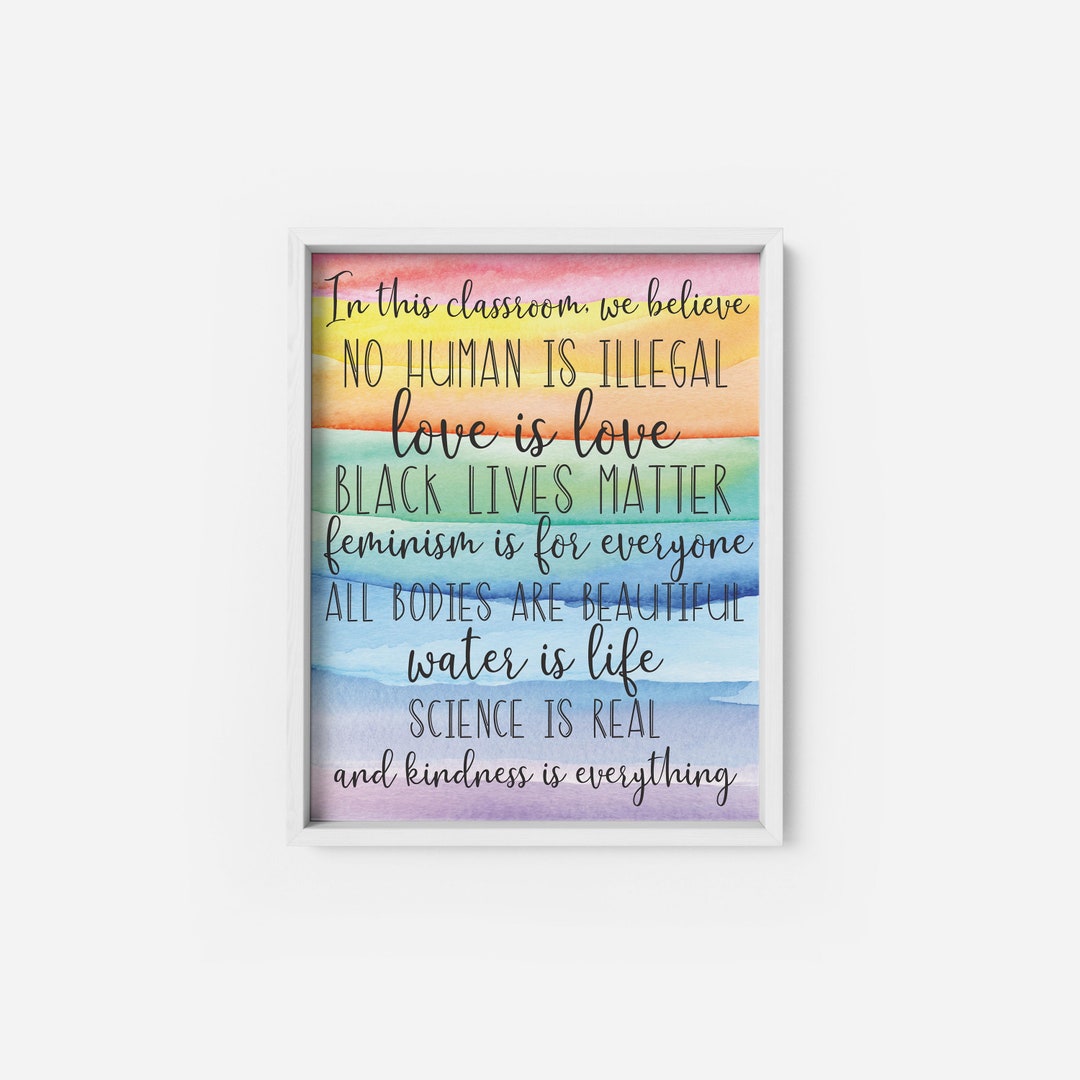 In This Classroom We Believe | Black Lives Matter | ACLU | Teacher Gift ...