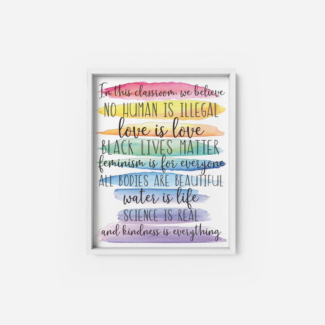 In This Classroom We Believe | in This School We Believe | Teacher Gift ...