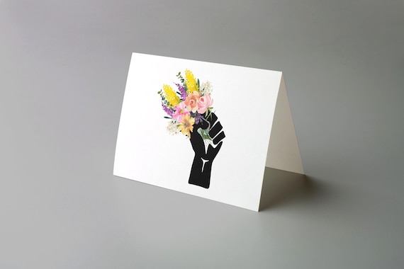 Black Lives Matter Black Lives Matter Card BLM Black - Etsy