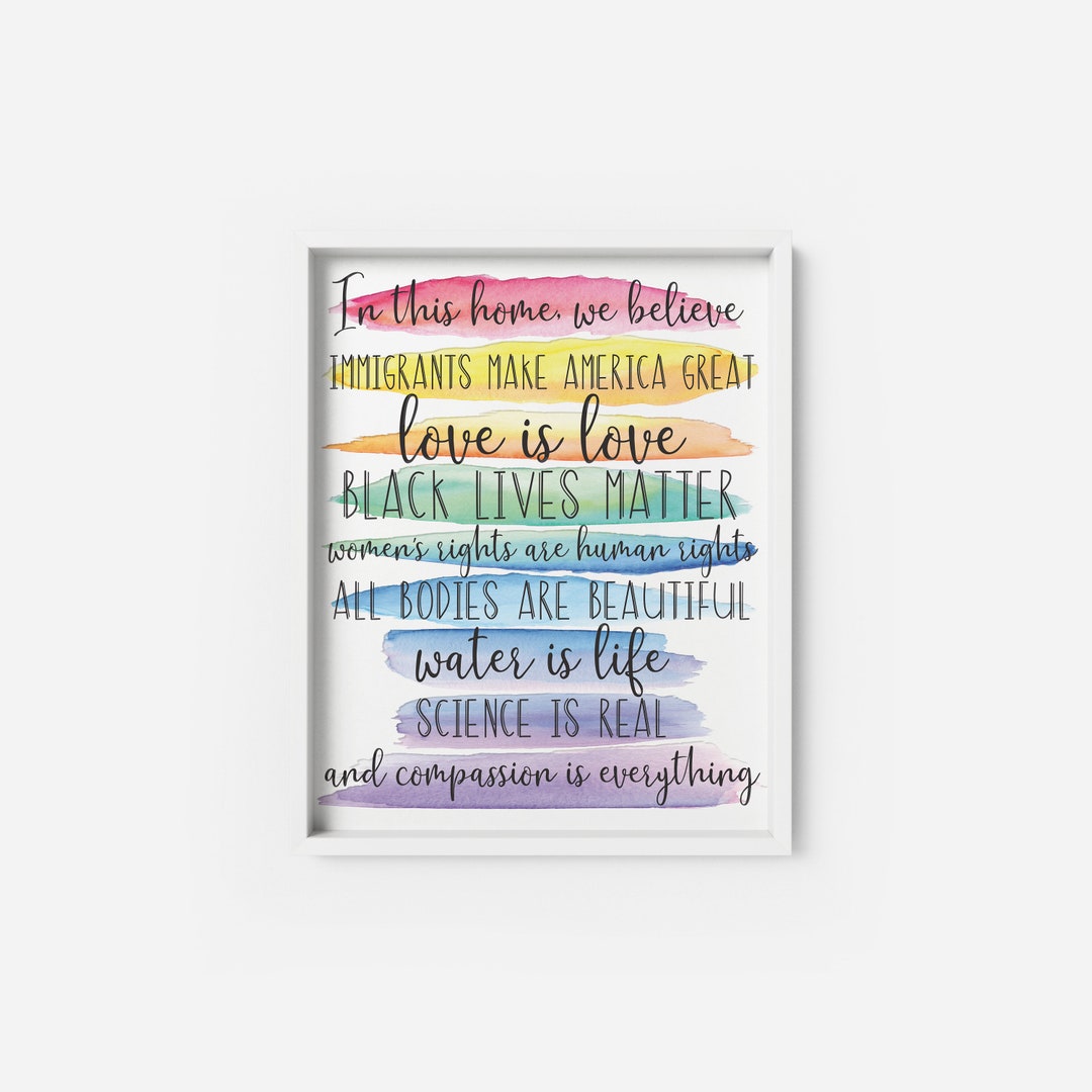 In This Home Printable | Black Lives Matter | Science is Real | Social ...