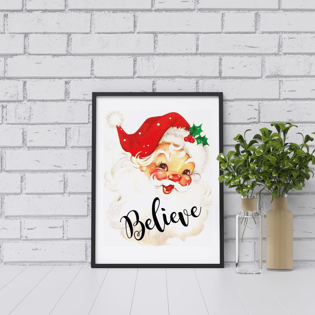 Believe Printable | Santa Printable | Christmas Printable | Instant ...