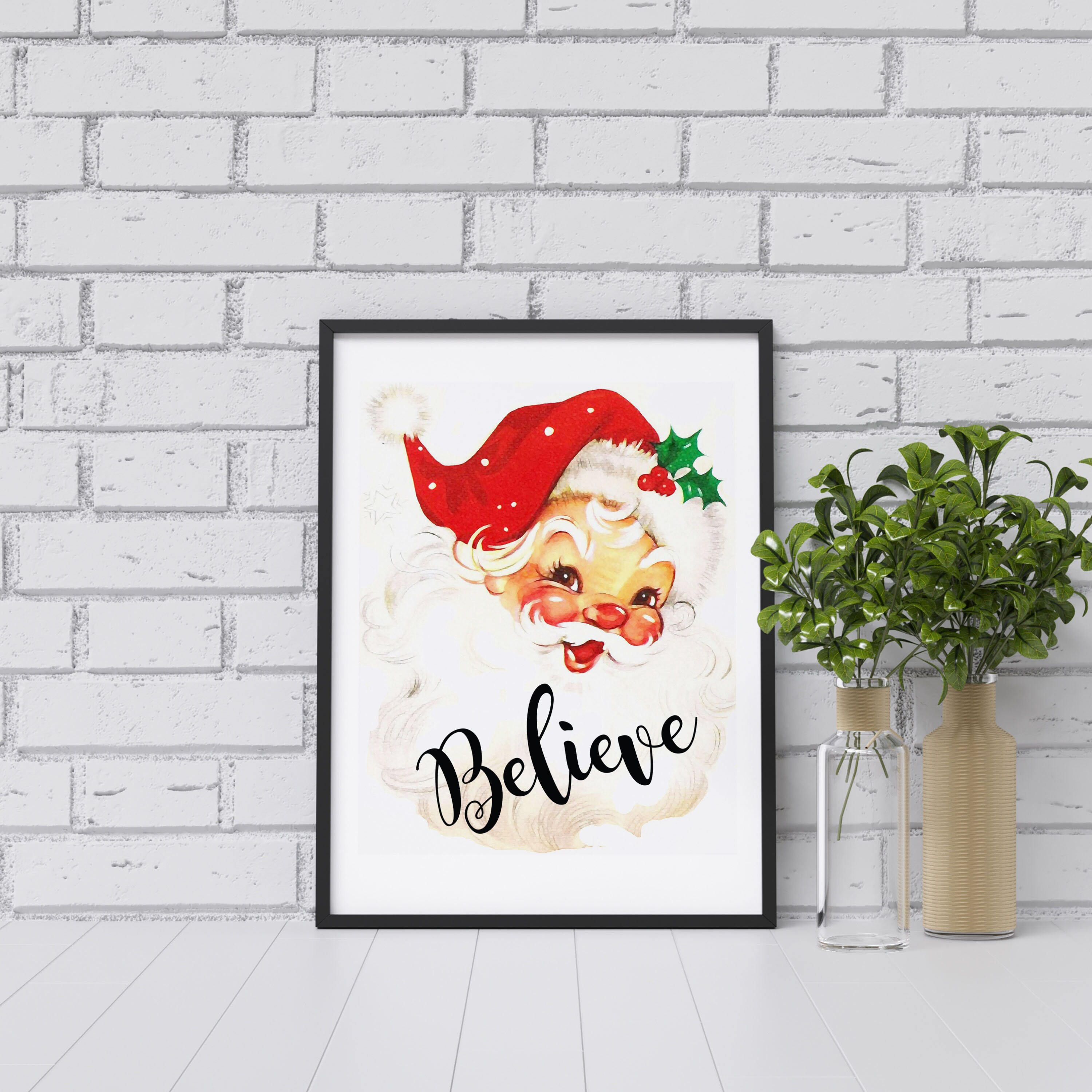 Believe Printable | Santa Printable | Christmas Printable | Instant ...