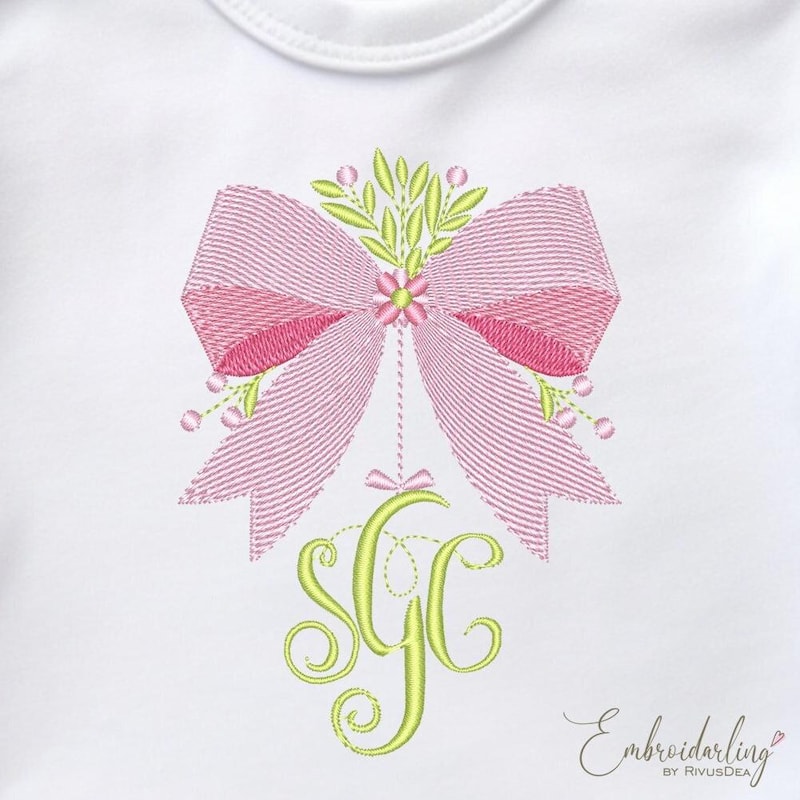 Bow Monogram - Etsy