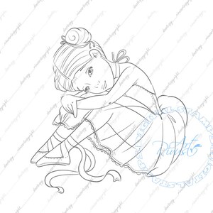 Ballet Digital Stamp. Cute Ballerina Download. Digi Stamp | Etsy