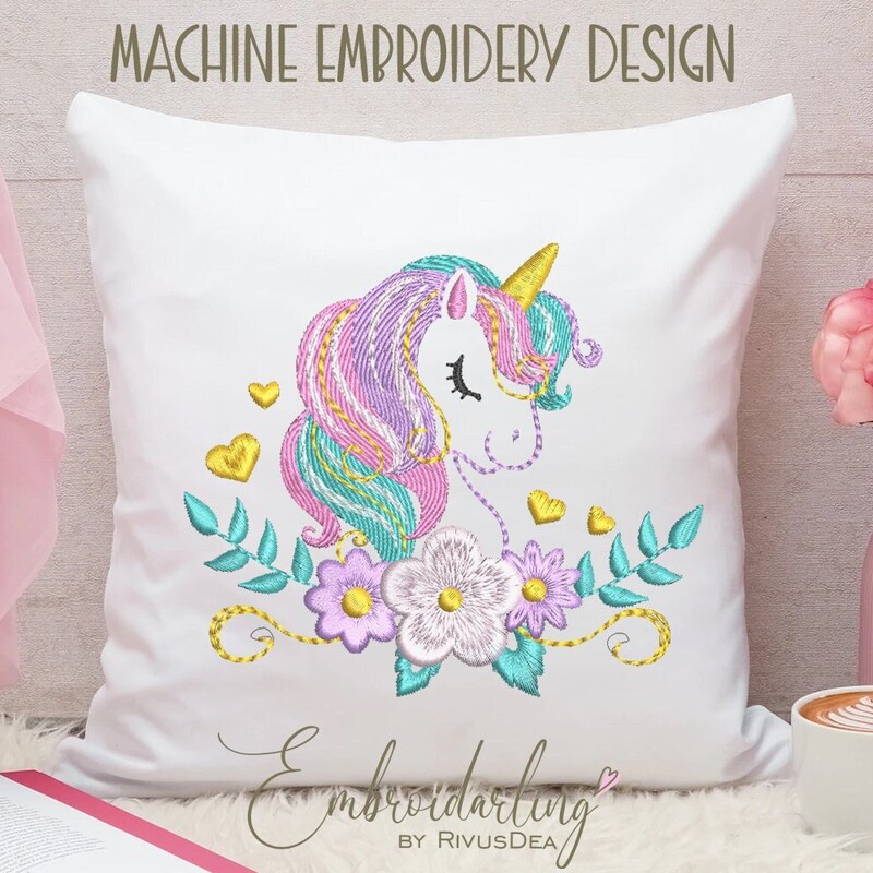 Unicorn Embroidery - Etsy