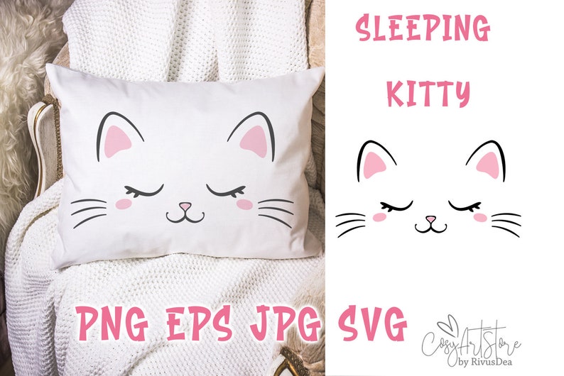 Cat Face SVG Kitty Face Svg Cat Clip Art Cute Kitty Cat - Etsy