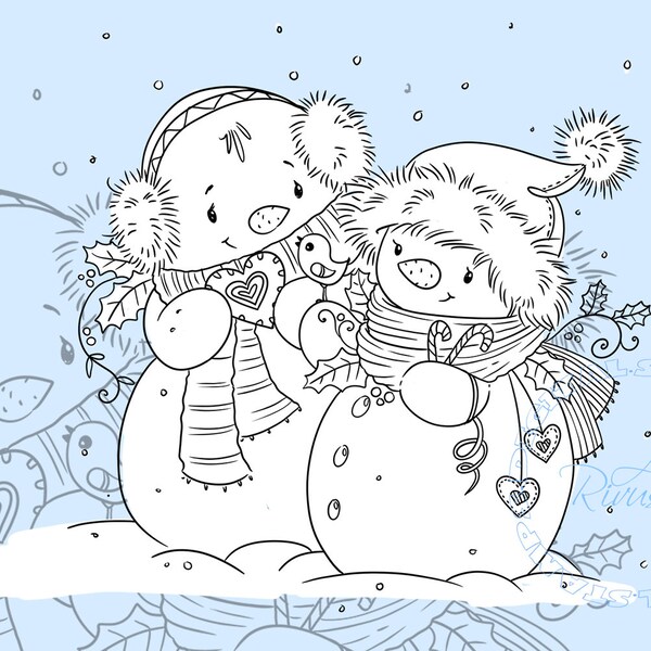 Christmas Digi Stamp - Etsy