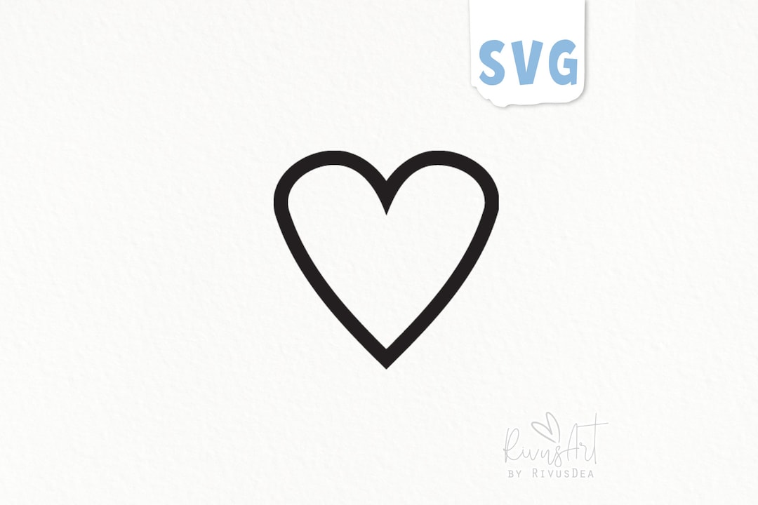 Heart Shape SVG Heart Silhouette Black Heart Gothic Heart - Etsy