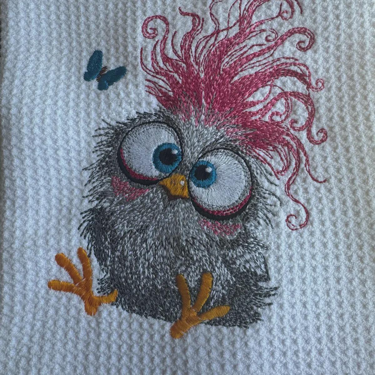 FUNNY CRAZY Chicken Embroidery Design, Machine Embroidery File, Flaffy ...
