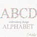 Floral Alphabet Machine Embroidery Pattern, 97mm 3.80 in Floral ...