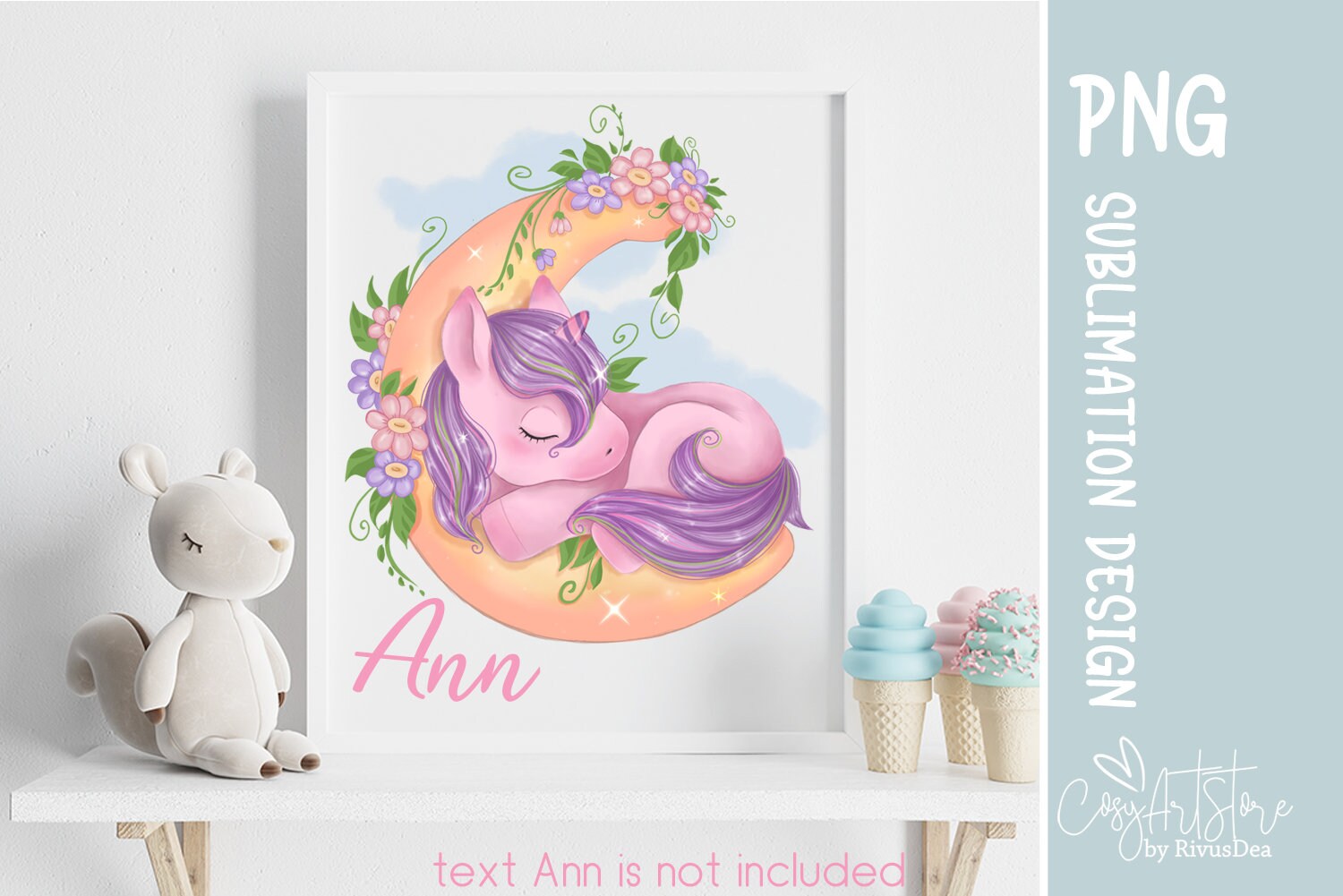 Unicorn Sticker Print - Etsy