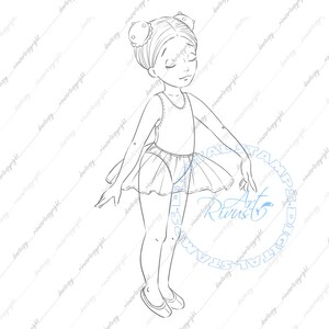 Ballet Digital Stamp. Cute Ballerina Download. Digi Stamp - Etsy