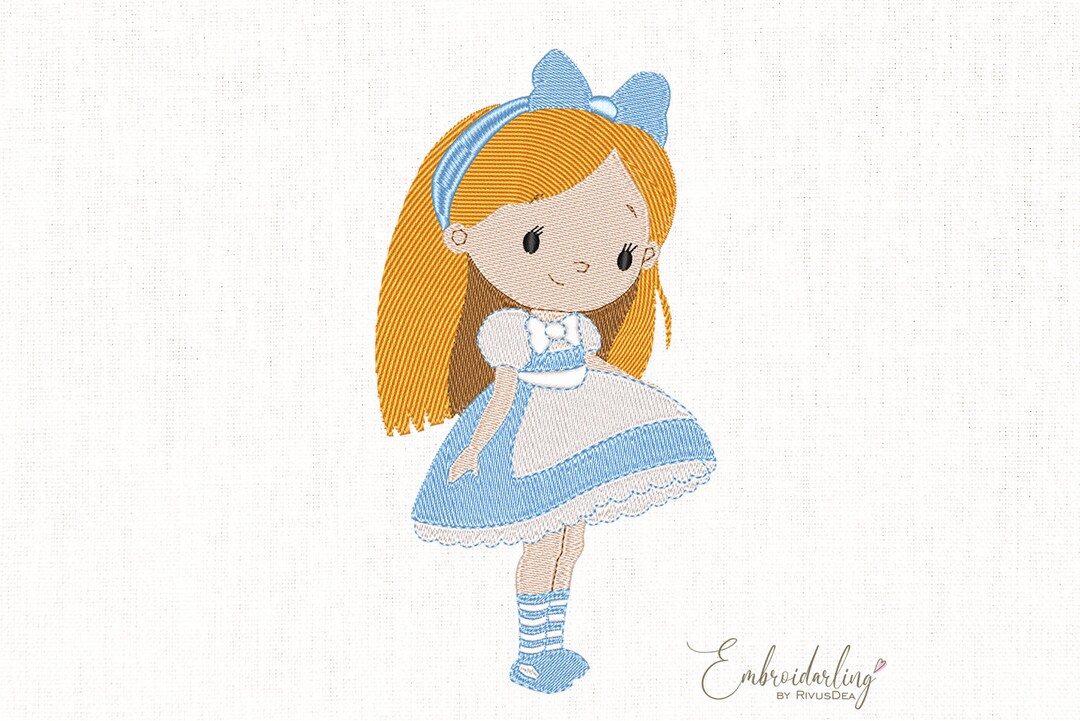 Alice in Wonderland Embroidery Design, Machine Embroidery Pattern for ...