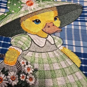 Duck Embroidery Designss File, 8 Sizes. Vintage Style Easter Machine ...