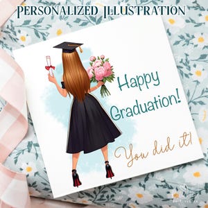 Personalized Graduation Illustration – Custom Digital Artwork - Etsy
