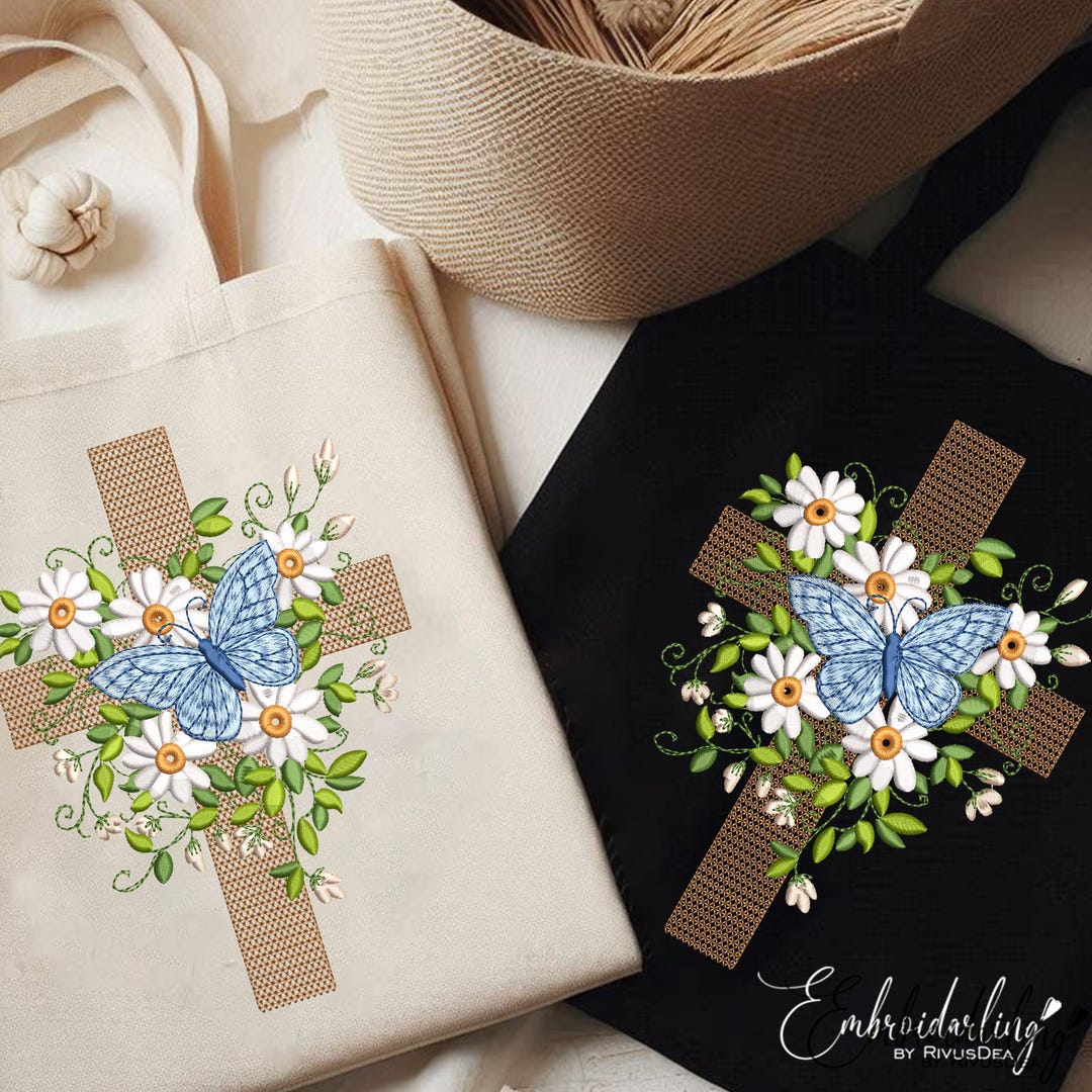 Easter Cross Embroidery Designs File: Christian Machine Pattern - First ...