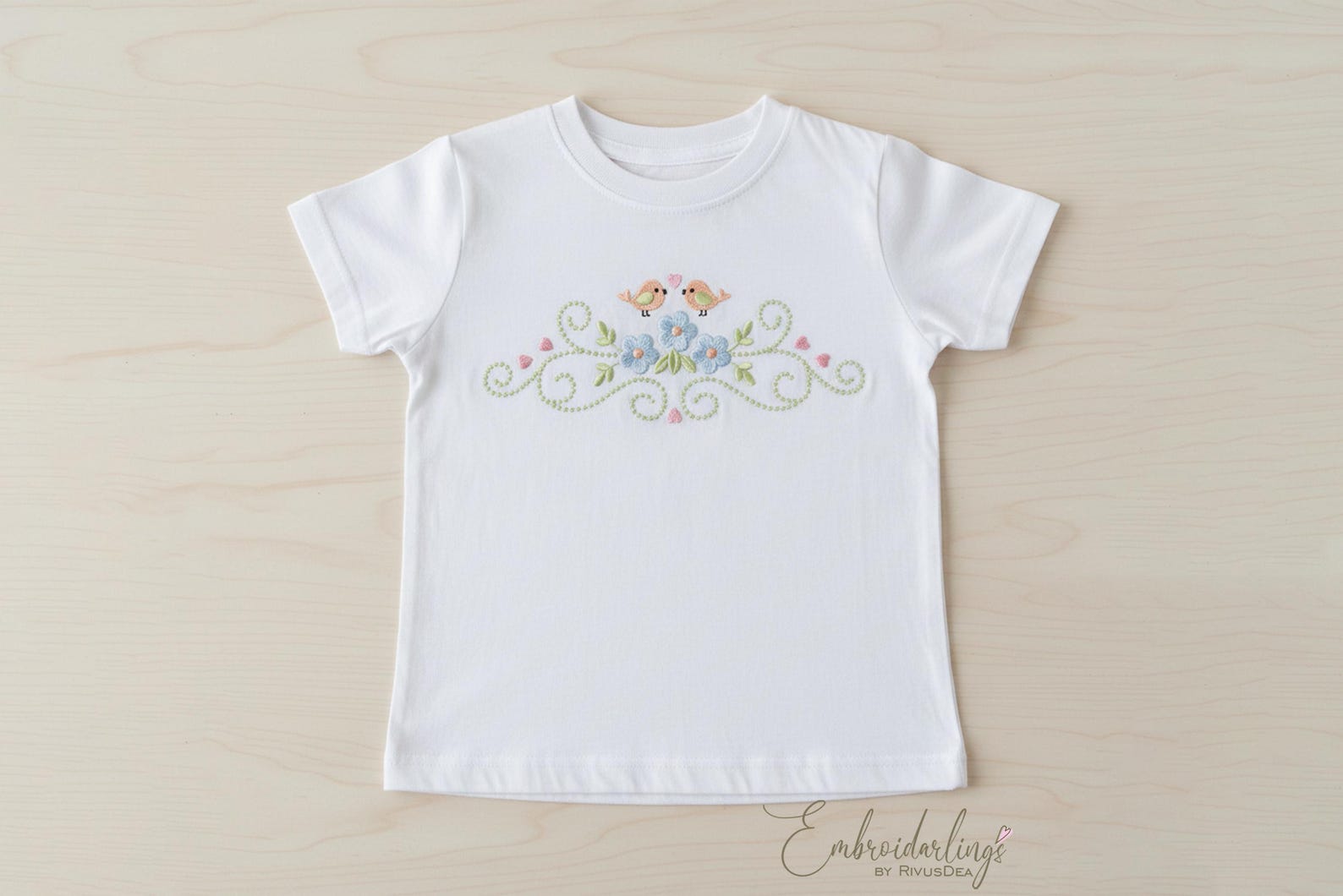 Baby Floral Motif Embroidery Designs File 7 Sizes | Flower Border ...